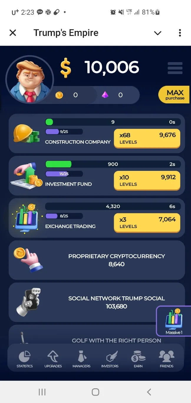 Trump's EMPIRE | Trump raising 🎮 - AirDrop - CoinNess