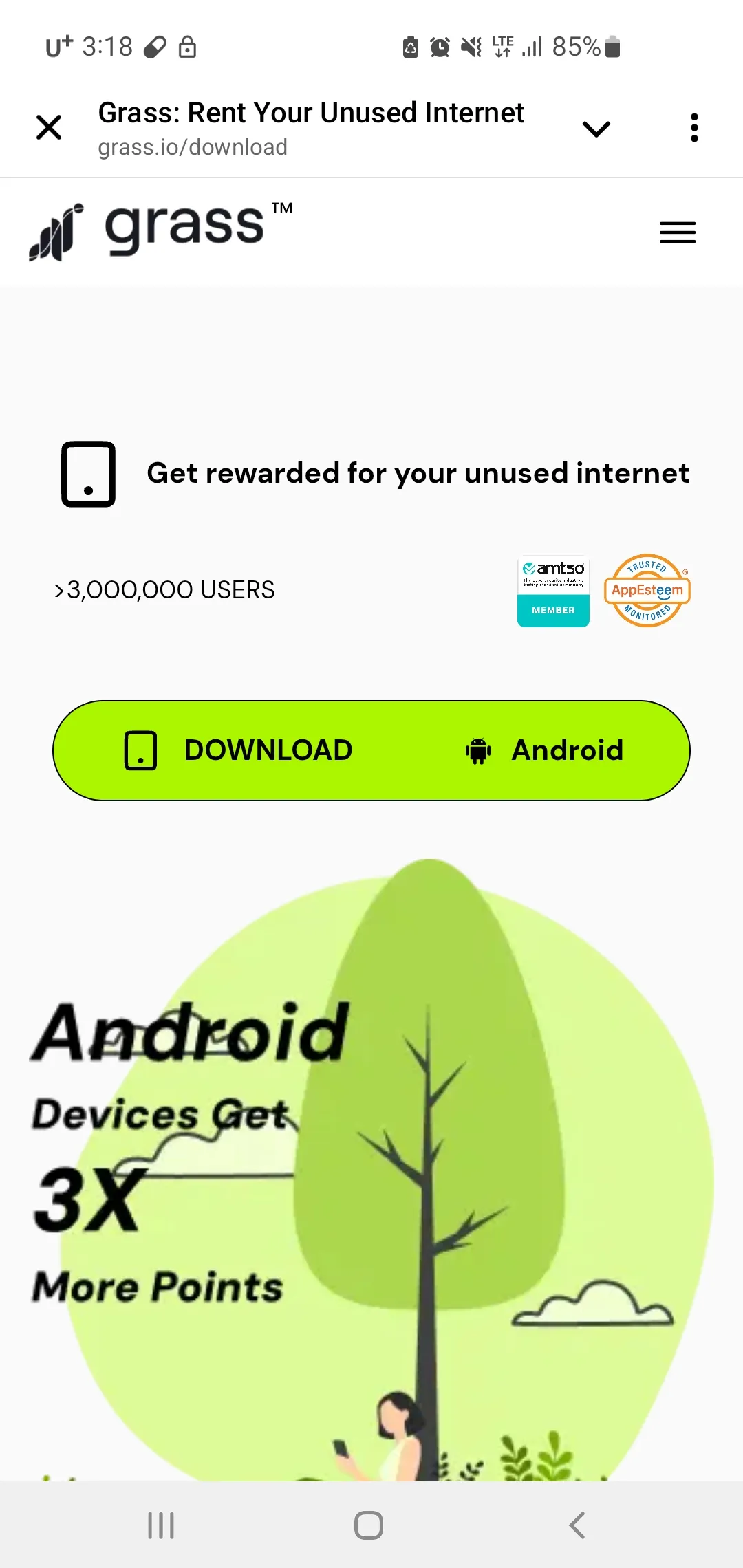 Grass | Install the Android app - AirDrop - CoinNess