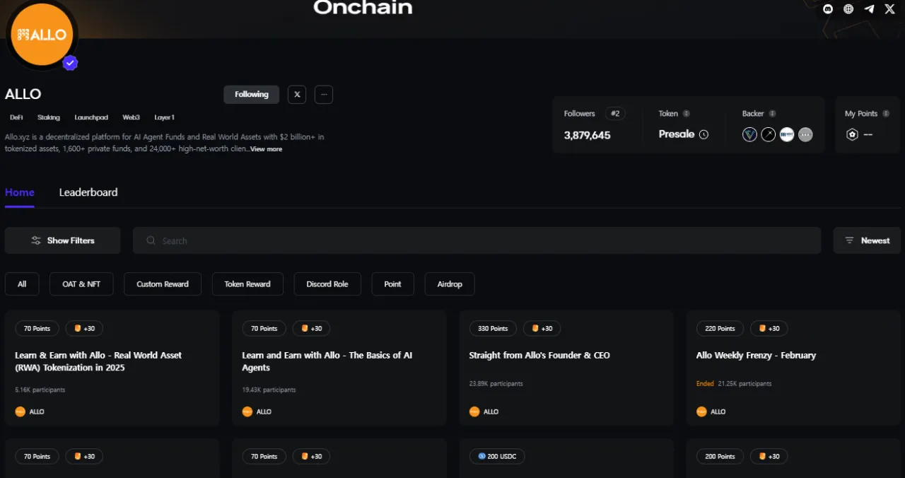 ALLO | Galxe Quest - AirDrop - CoinNess