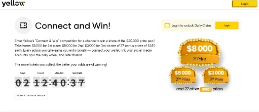 옐로우(Yellow) | SNS 연동하기 - 코인니스