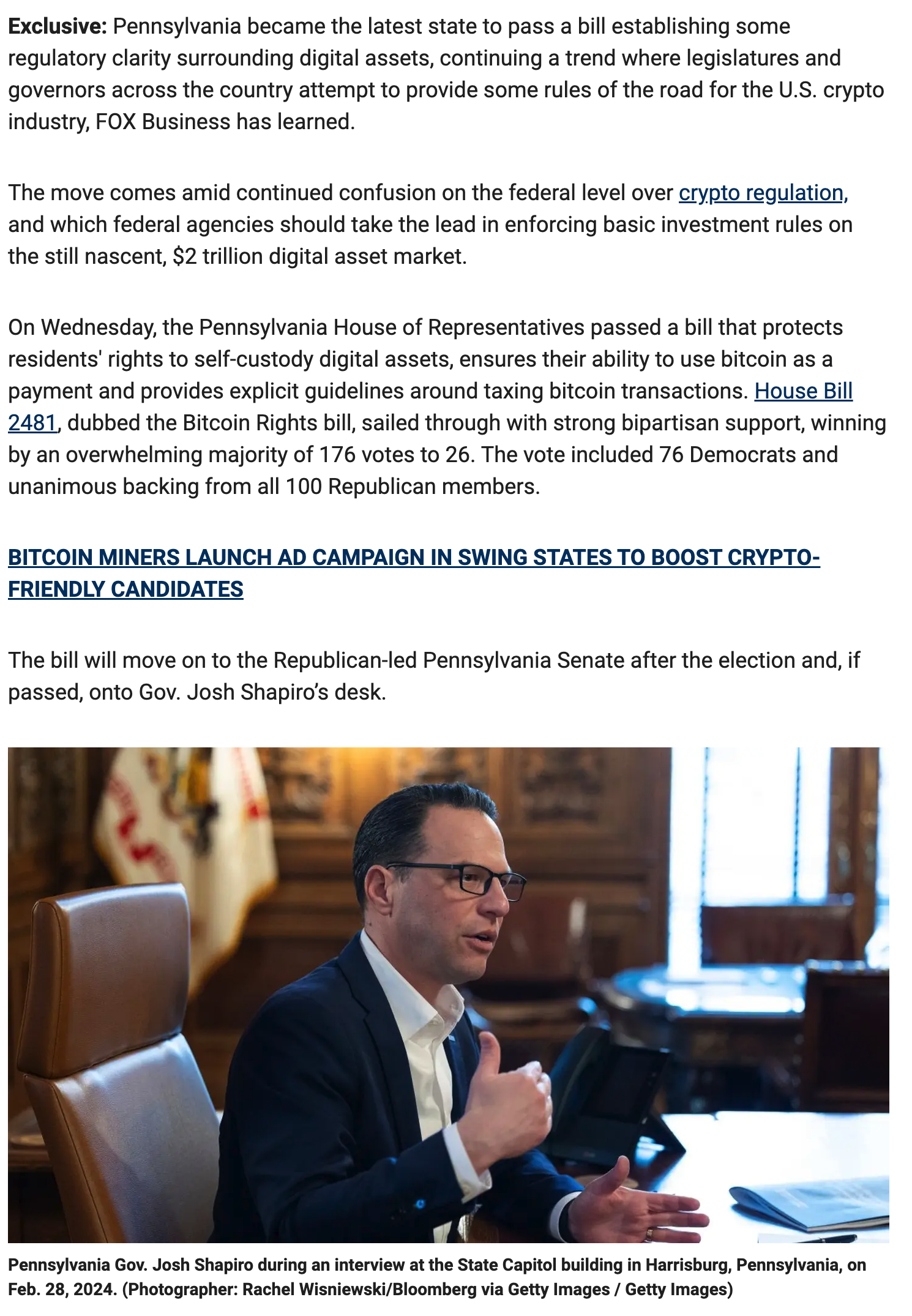 Pennsylvania House of Representatives passes bill allowing Bitcoin ...