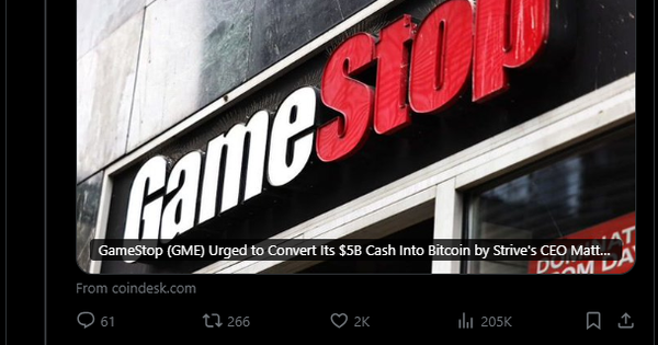 GameStop CEO acknowledges proposal to adopt Bitcoin as a reserve asset ...