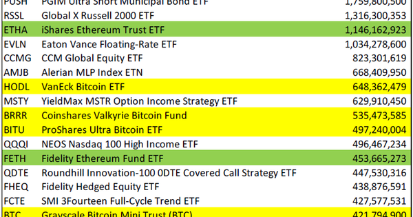 BTC and ETH ETFs dominate top 2024 U.S. ETF launches - CoinNess