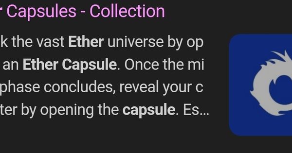 ether capsule nft - 코인니스