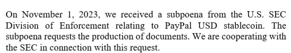 로이터 "페이팔, SEC로부터 PYUSD 관련 소환장 받아" - 코인니스
