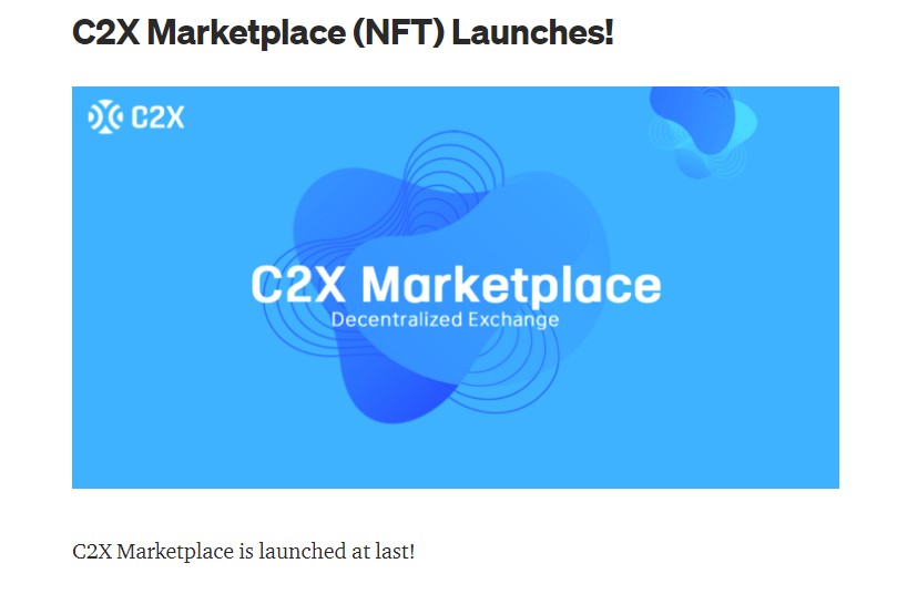 C2X NFT 마켓플레이스 론칭..UST만 지원 | 코인니스
