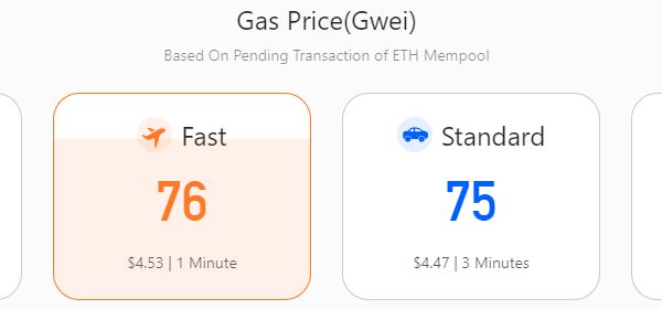 ETH 가스비 76 Gwei까지 상승 - 코인니스